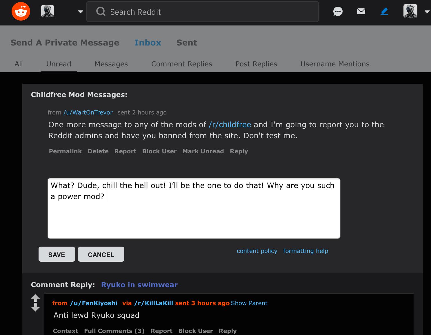 Messaged mods to appeal ban, threatened to ban me from the site. Bastards | Scrolller