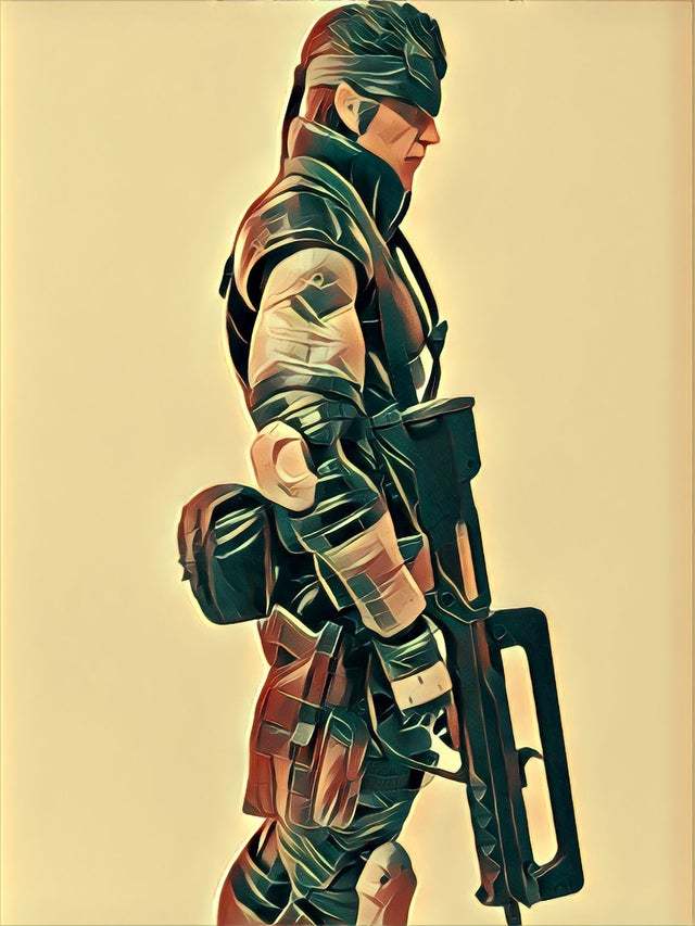 #MetalGearMonday - Fan art of Solid Snake from the PS1 | Scrolller