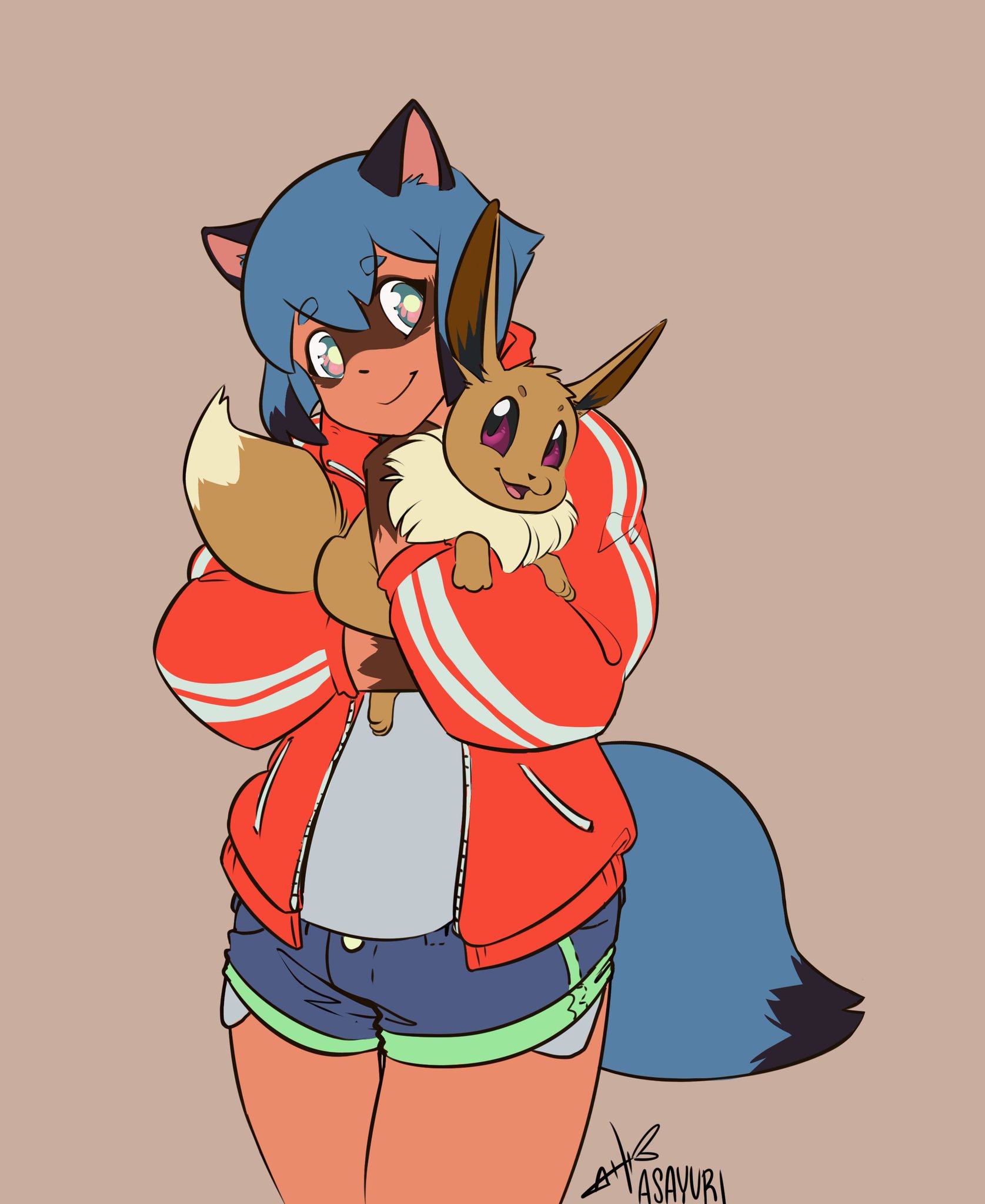 Michiru and Eevee (by AsaYuri) | Scrolller