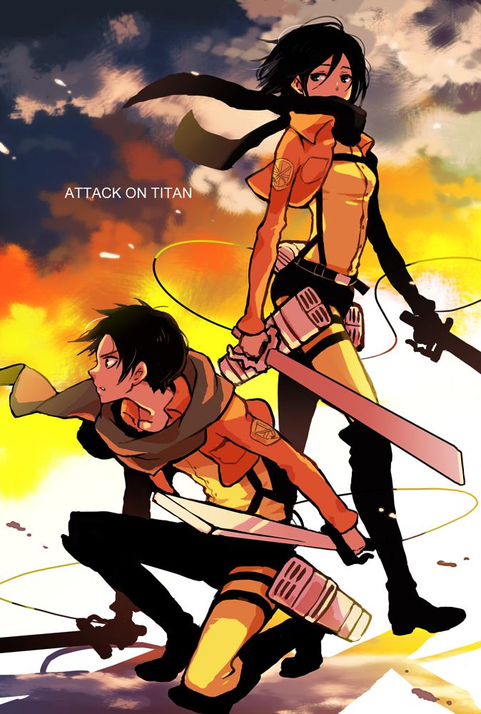 Mikasa and Eren - by モリスケ | Scrolller