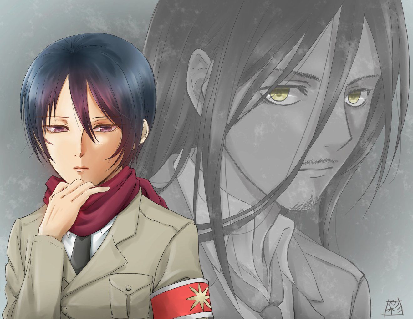 Mikasa and Eren - by あやか | Scrolller