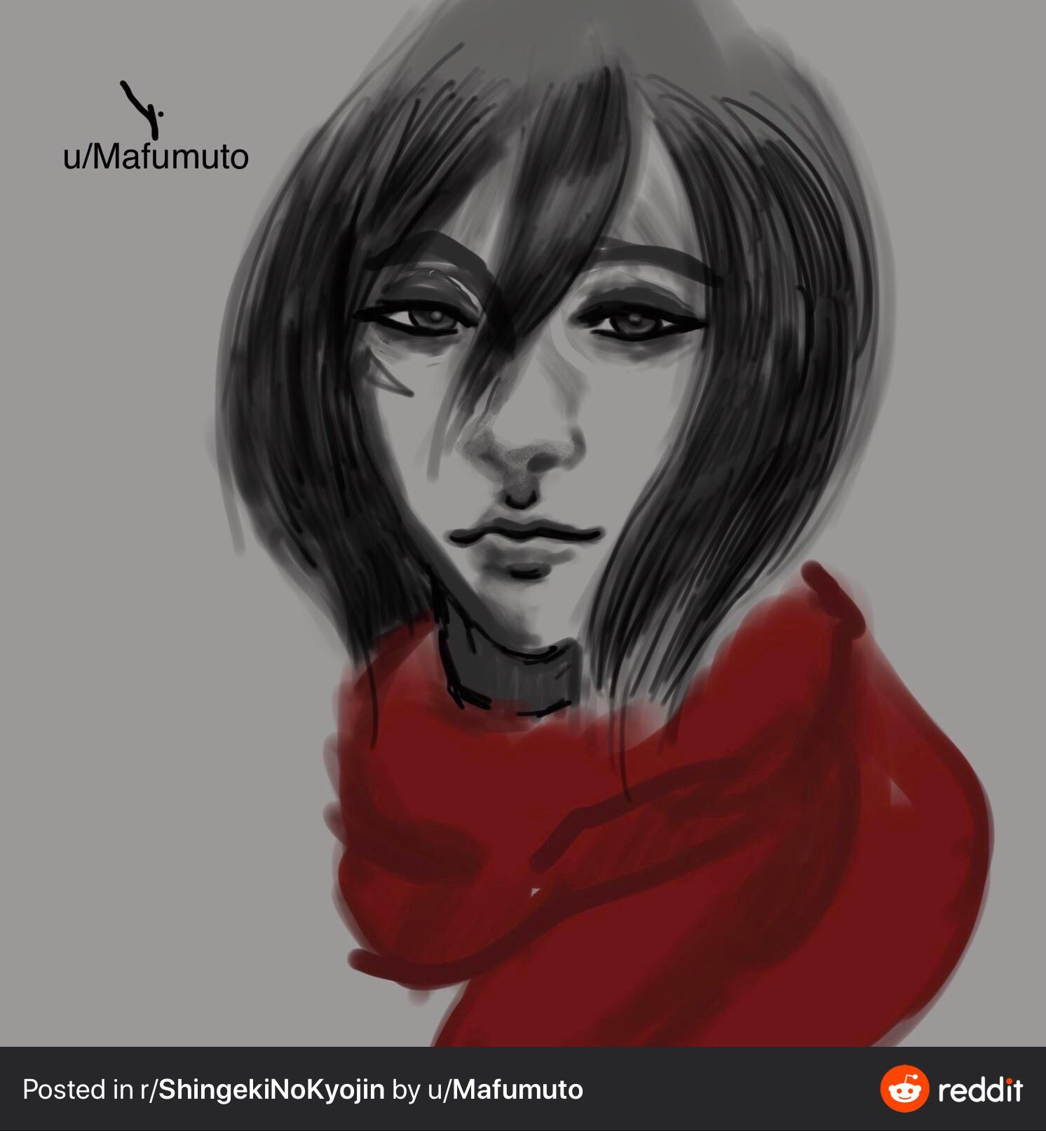Mikasa portrait by me | Scrolller