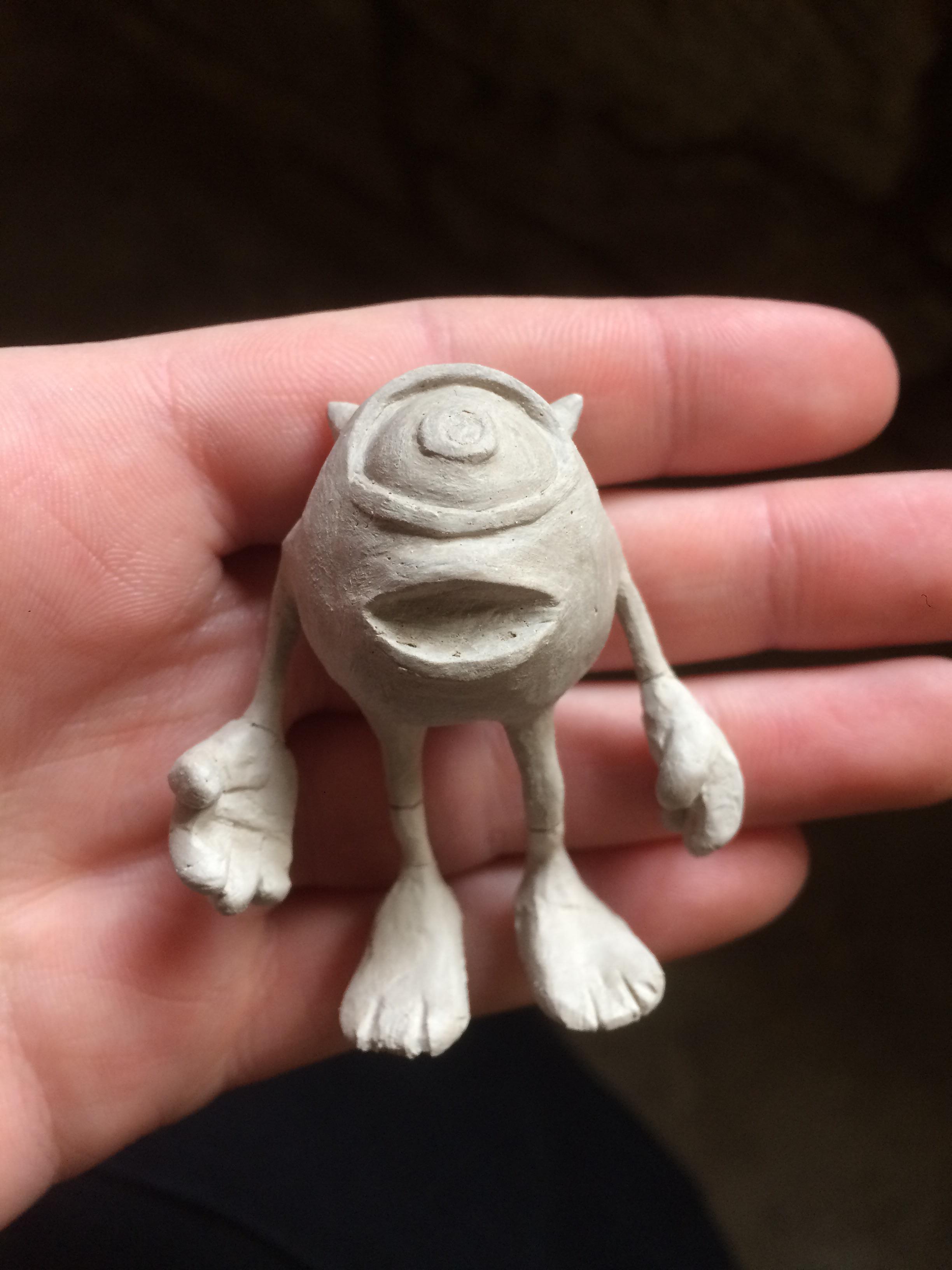 Mike Wazowski clay sculpture i made ! | Scrolller