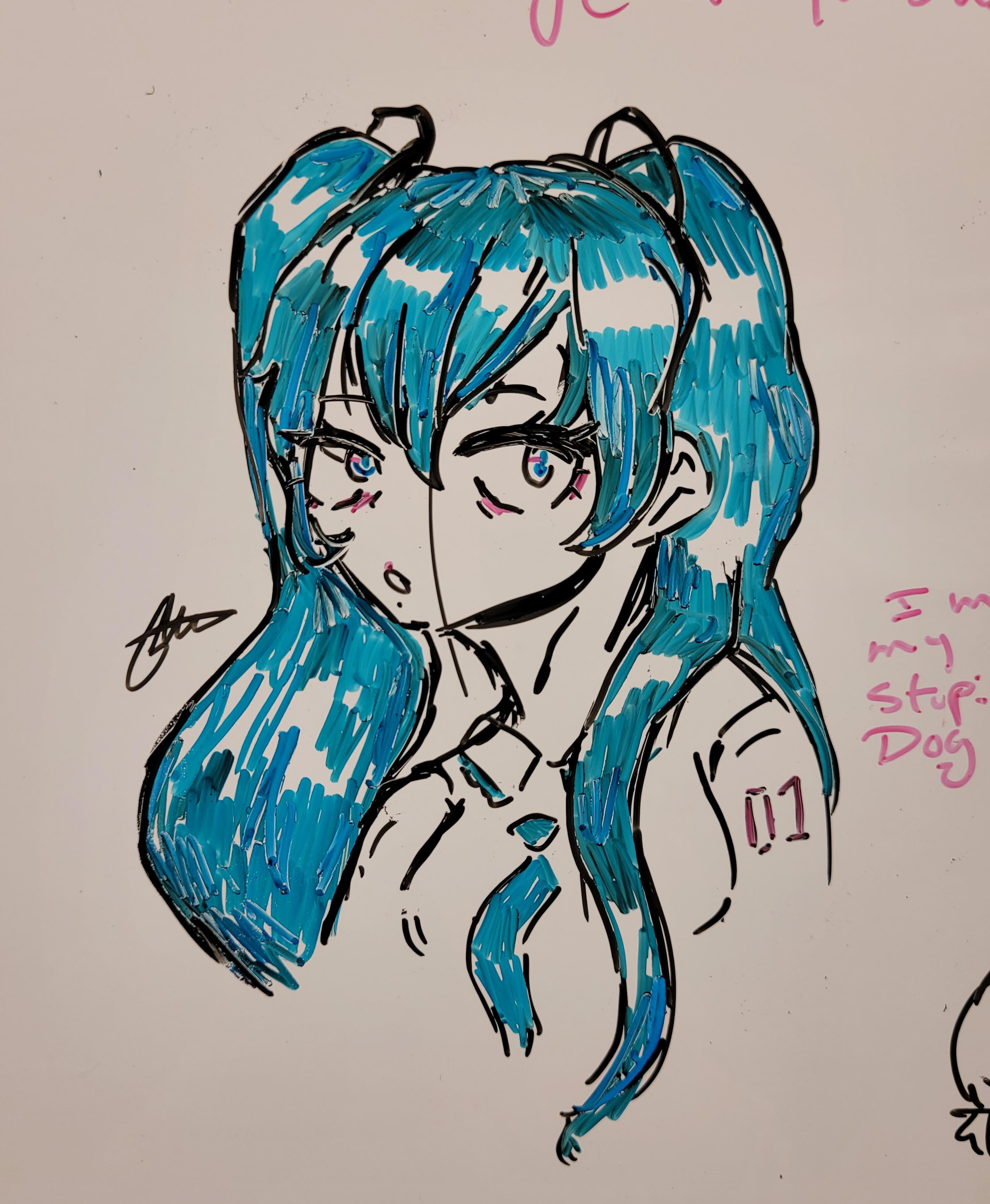 miku on da whiteboard | Scrolller