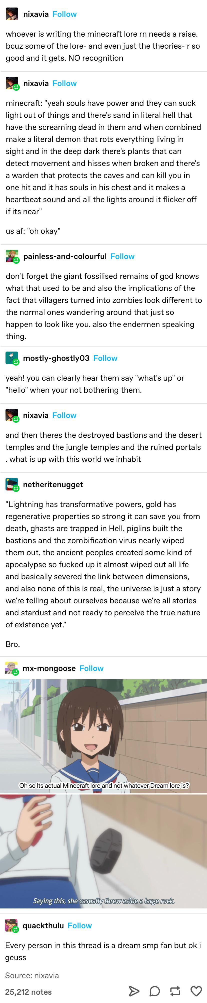 Minecraft lore is deep man! | Scrolller