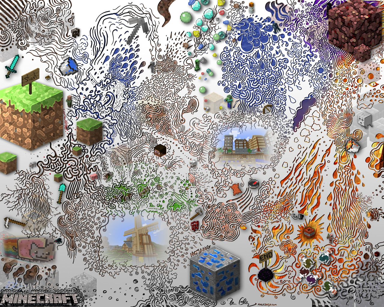 Minecraft Maze from Mazedojo | Scrolller