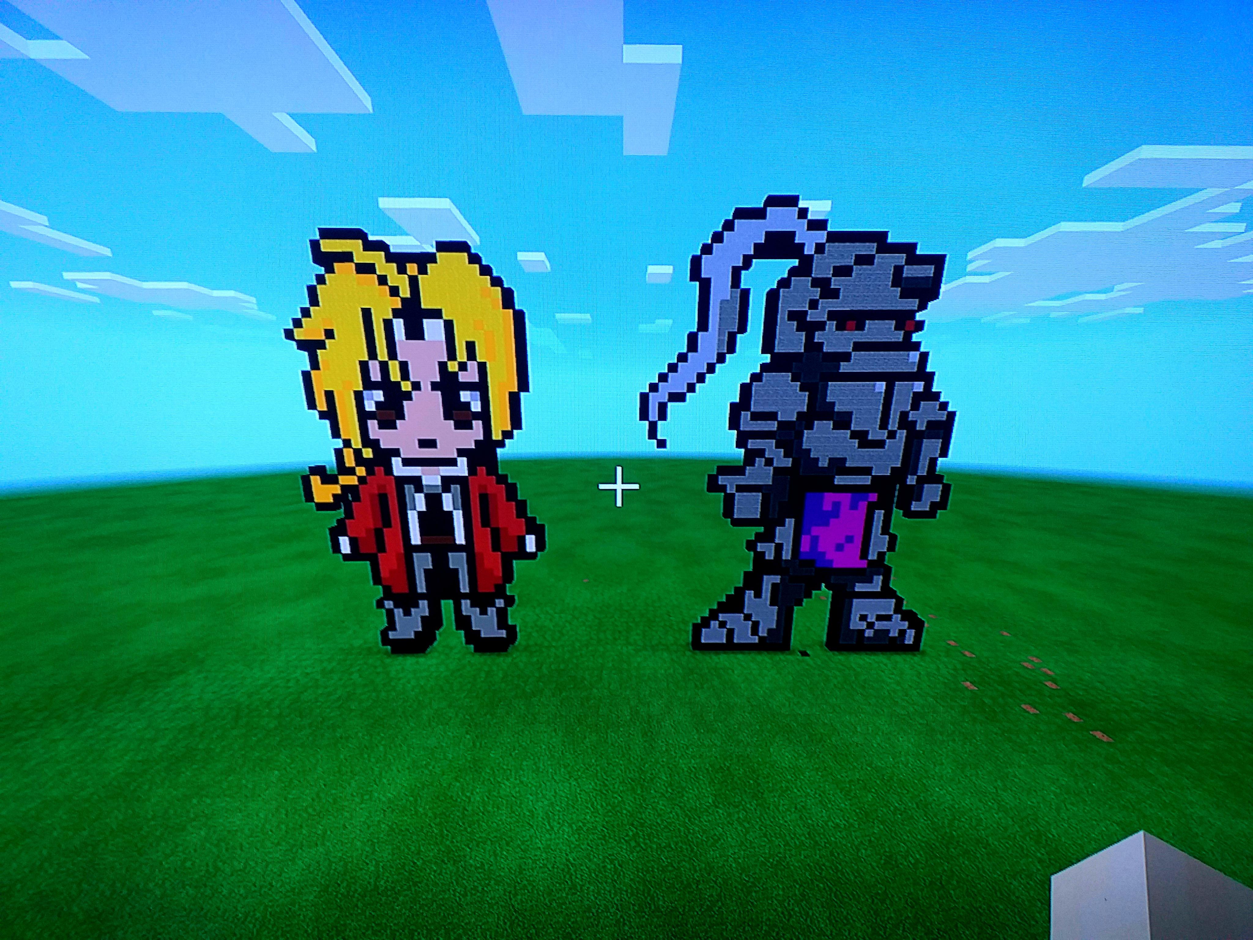 Minecraft pixel art of Ed and Al | Scrolller