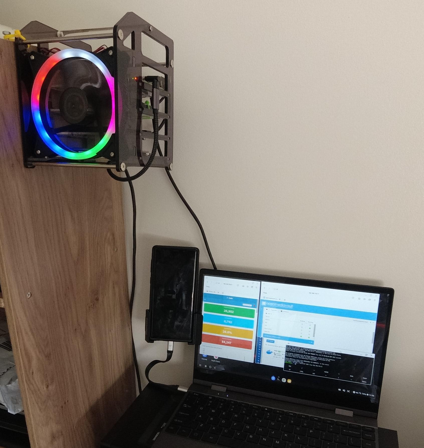 Mini Raspberry Pi Server All Setup Configured And Monitored From Samsung Dex Scrolller