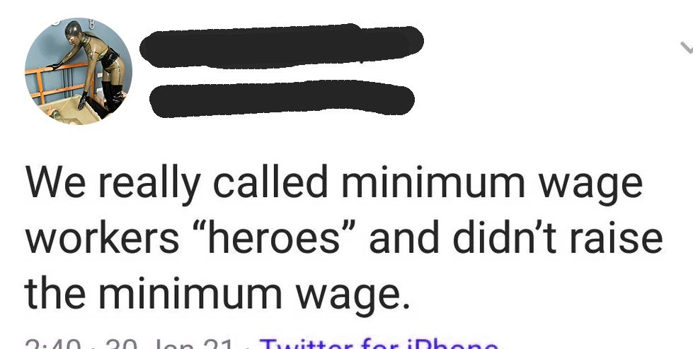 Minimum wage workers are really heroes because of tolerating very low wages | Scrolller