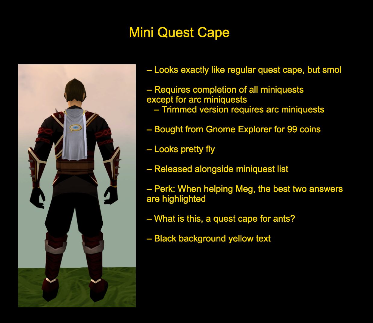 Miniquest cape | Scrolller