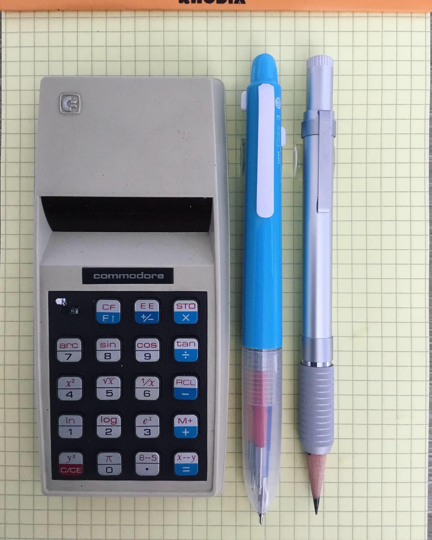 Mitsubishi Uni Color 3, Staedtler 900 & vintage Commodore calculator. | Scrolller