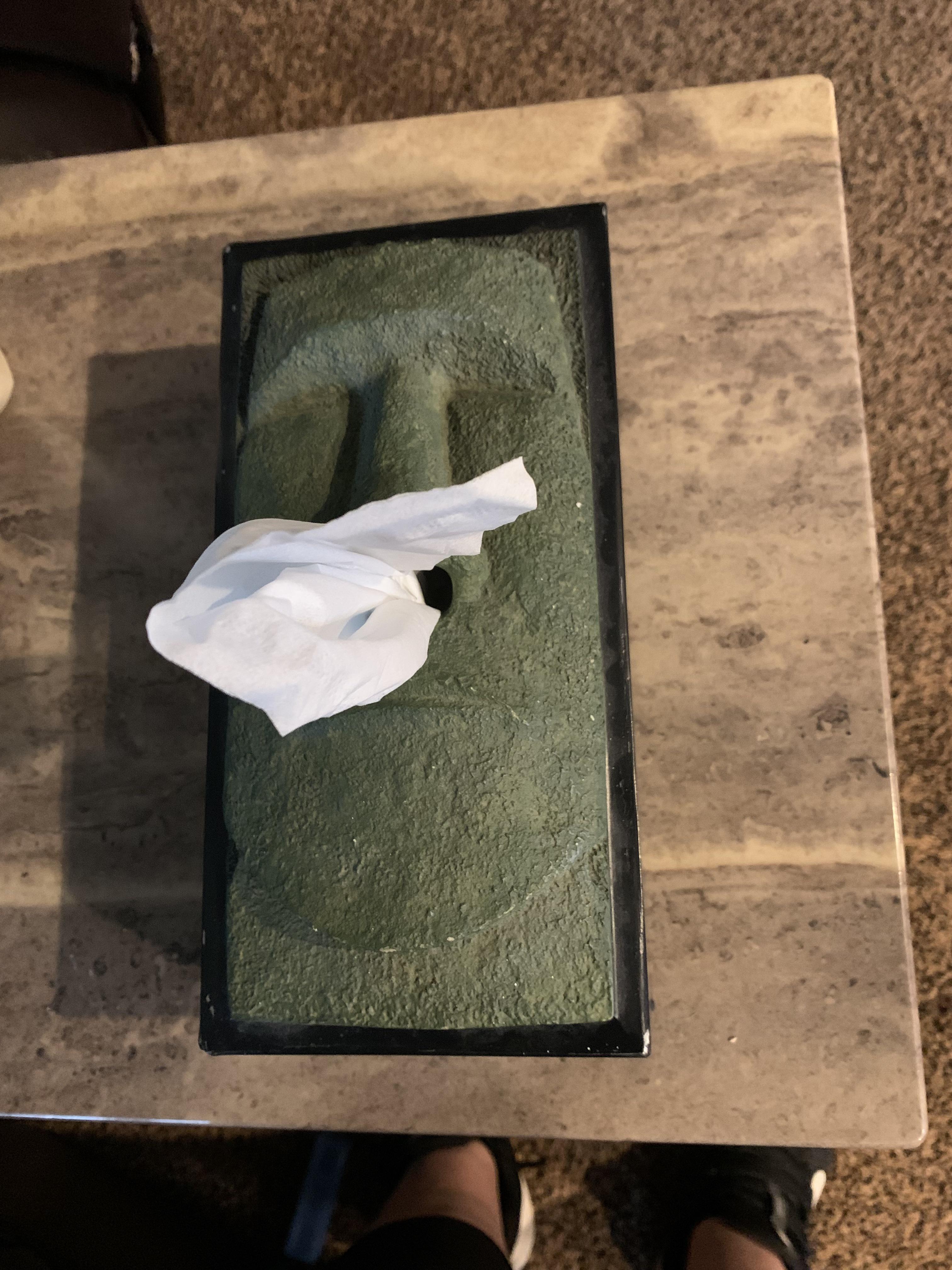 Moai tissue box | Scrolller