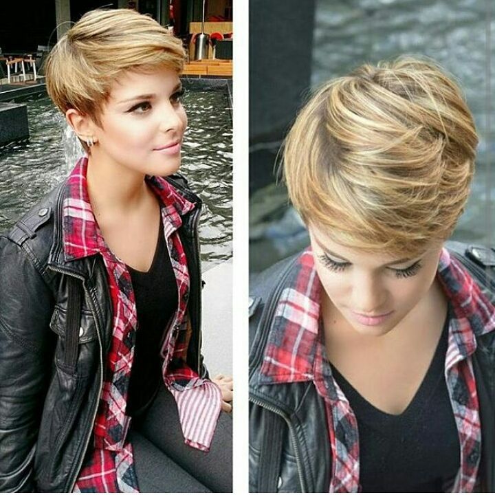 Model with pixie haircut | Scrolller