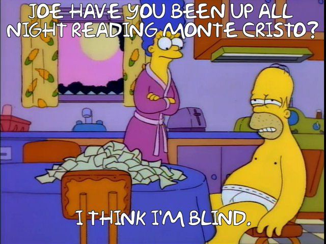 Monte Cristo/Simpsons Crossover Day 3. Also probably the final day as I only made 3. | Scrolller