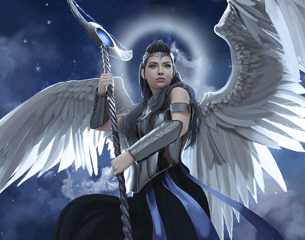 Moon Blessed Seraph by Sam Kanios | Scrolller