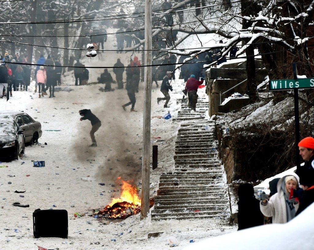 Morgantown WV after party/riot. | Scrolller