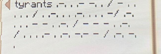Morse code translation please? | Scrolller
