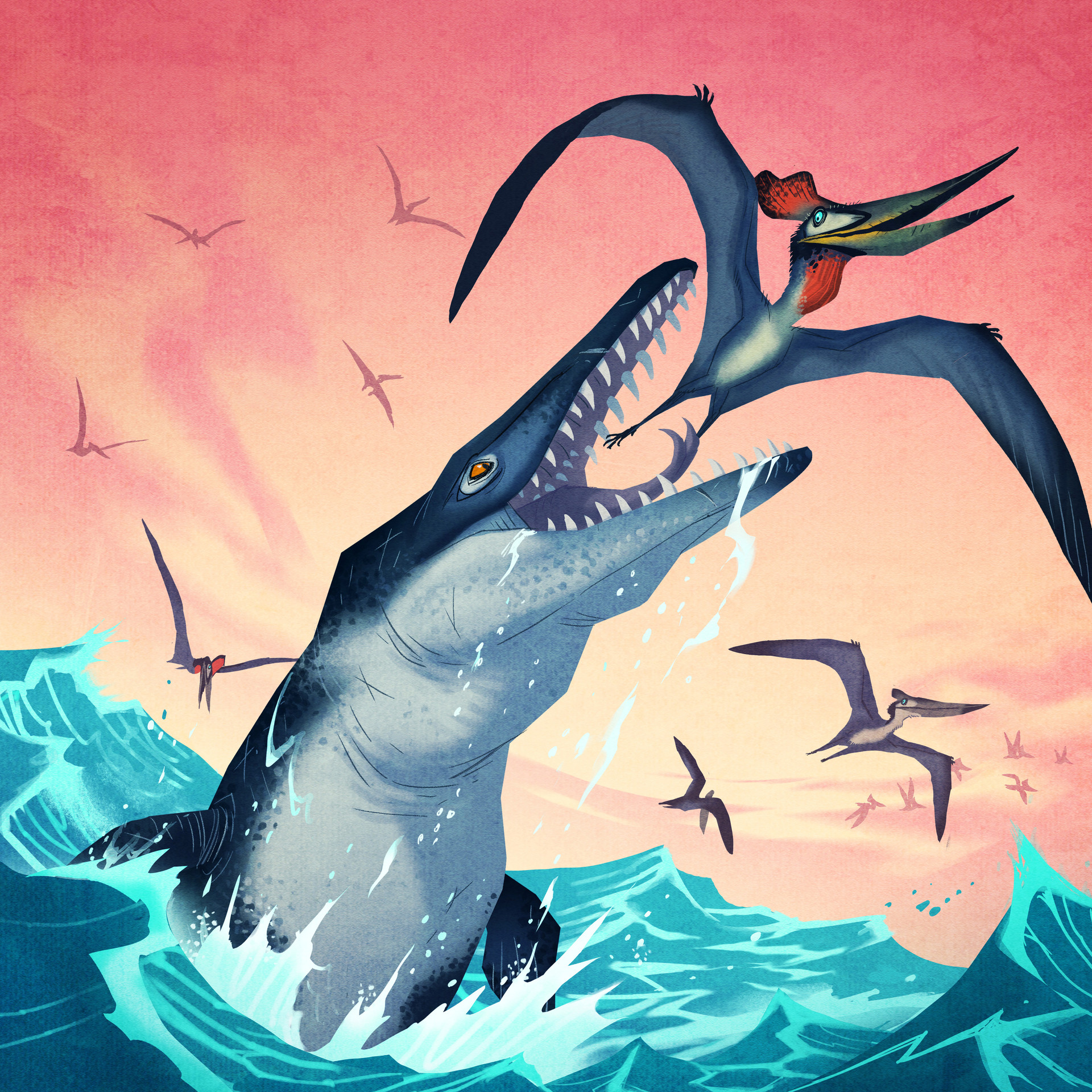 Mosasaurus by Johan Egerkrans | Scrolller