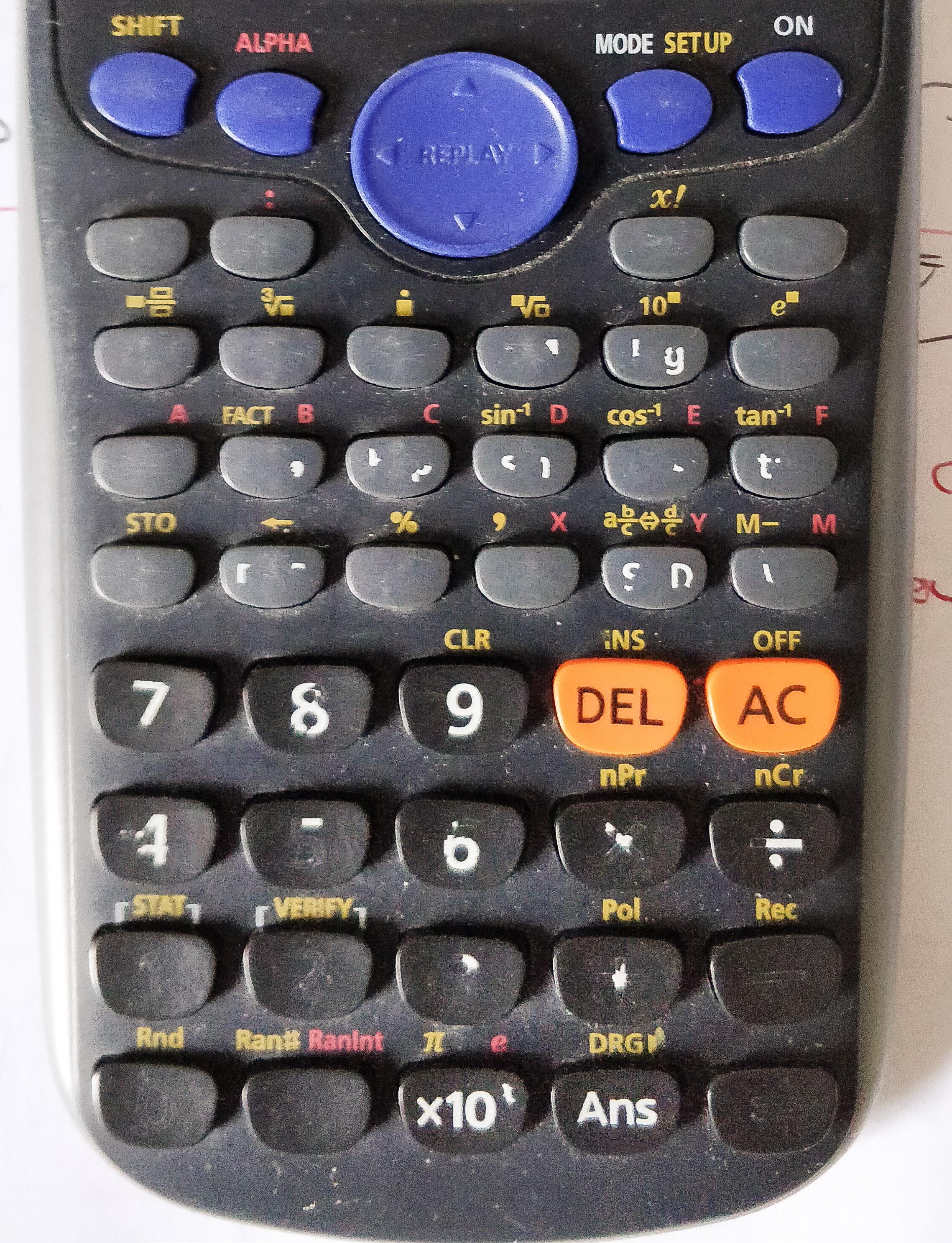 Most commonly pressed buttons on a calculator | Scrolller