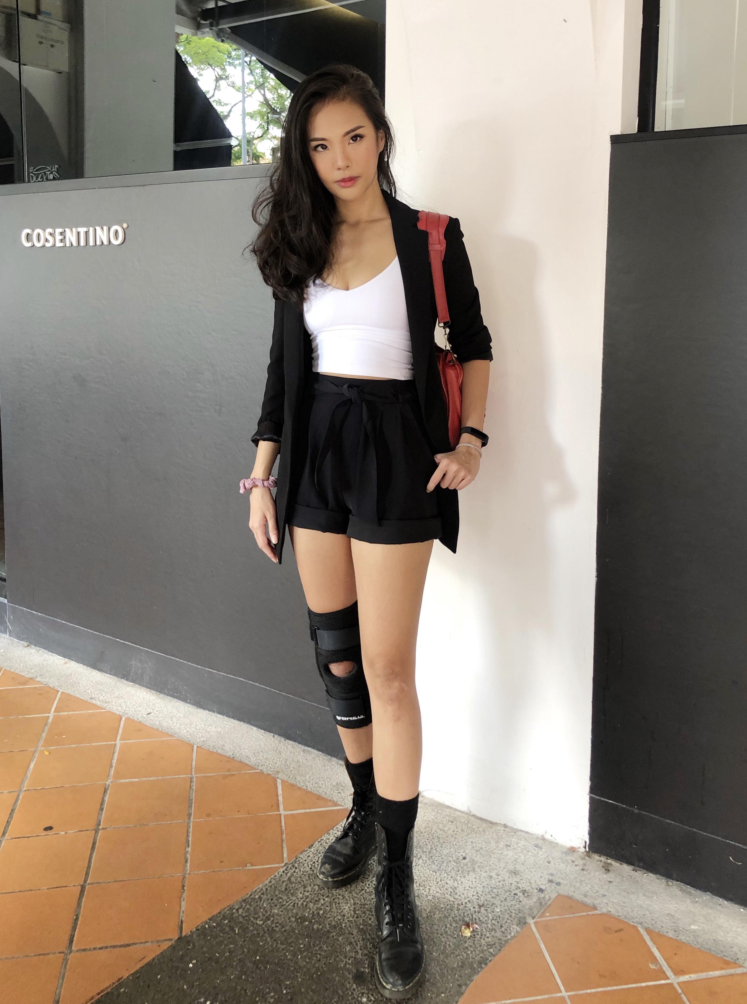 Mostly monochromatic fit ft. noir shorts and align tank | Scrolller