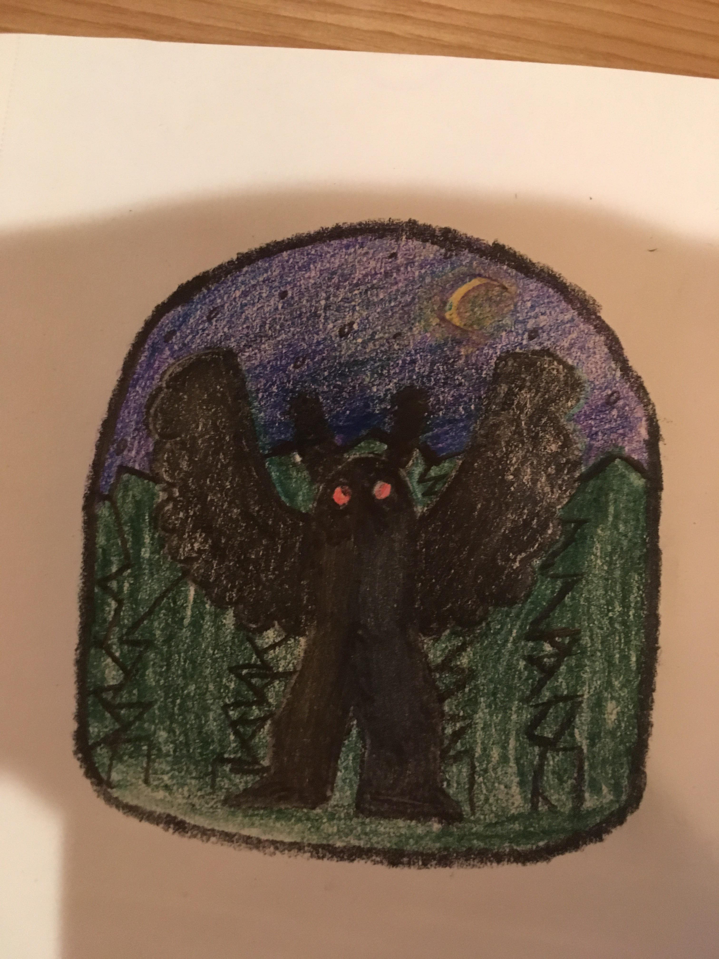 Mothman drawing I made myself | Scrolller