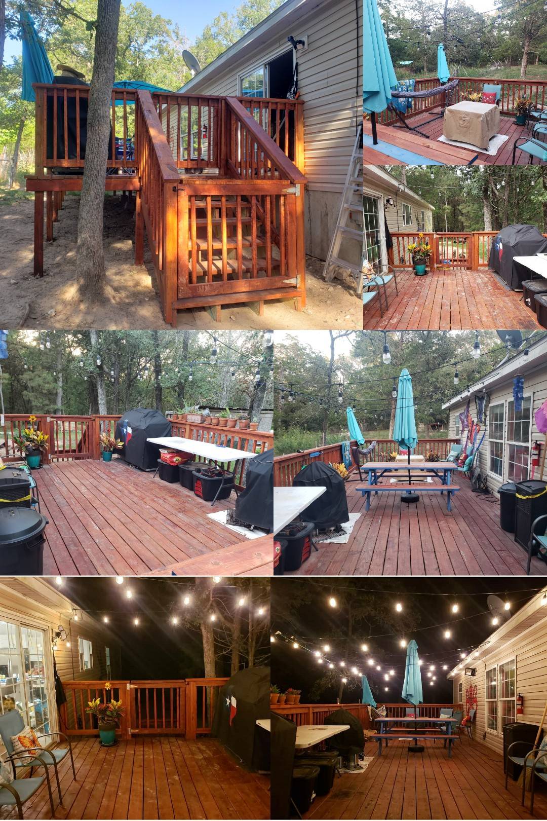 My and a friend built this deck months ago. It was both of our first times doing a wood project ...