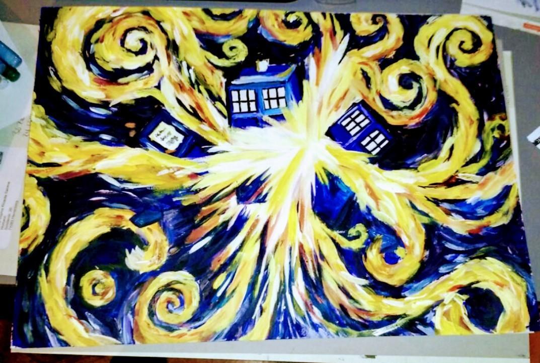 My Attempt At Drawing The Exploding Tardis Scrolller