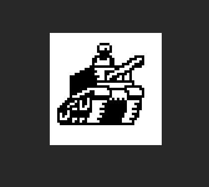 My attempt at the newgrounds tank in pixel art. not so sure what happened to the tankman ...