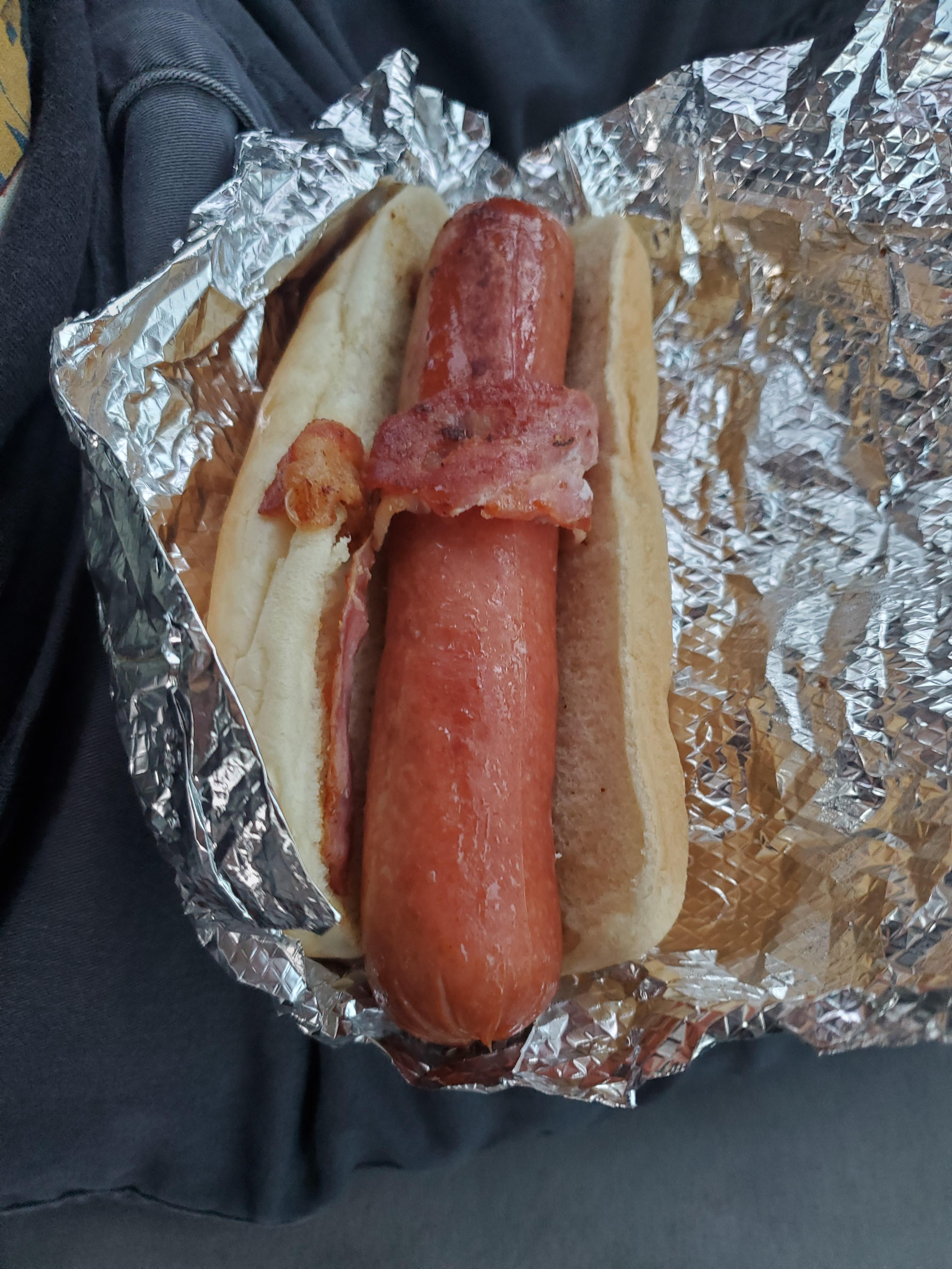 My bacon wrapped hot dog | Scrolller