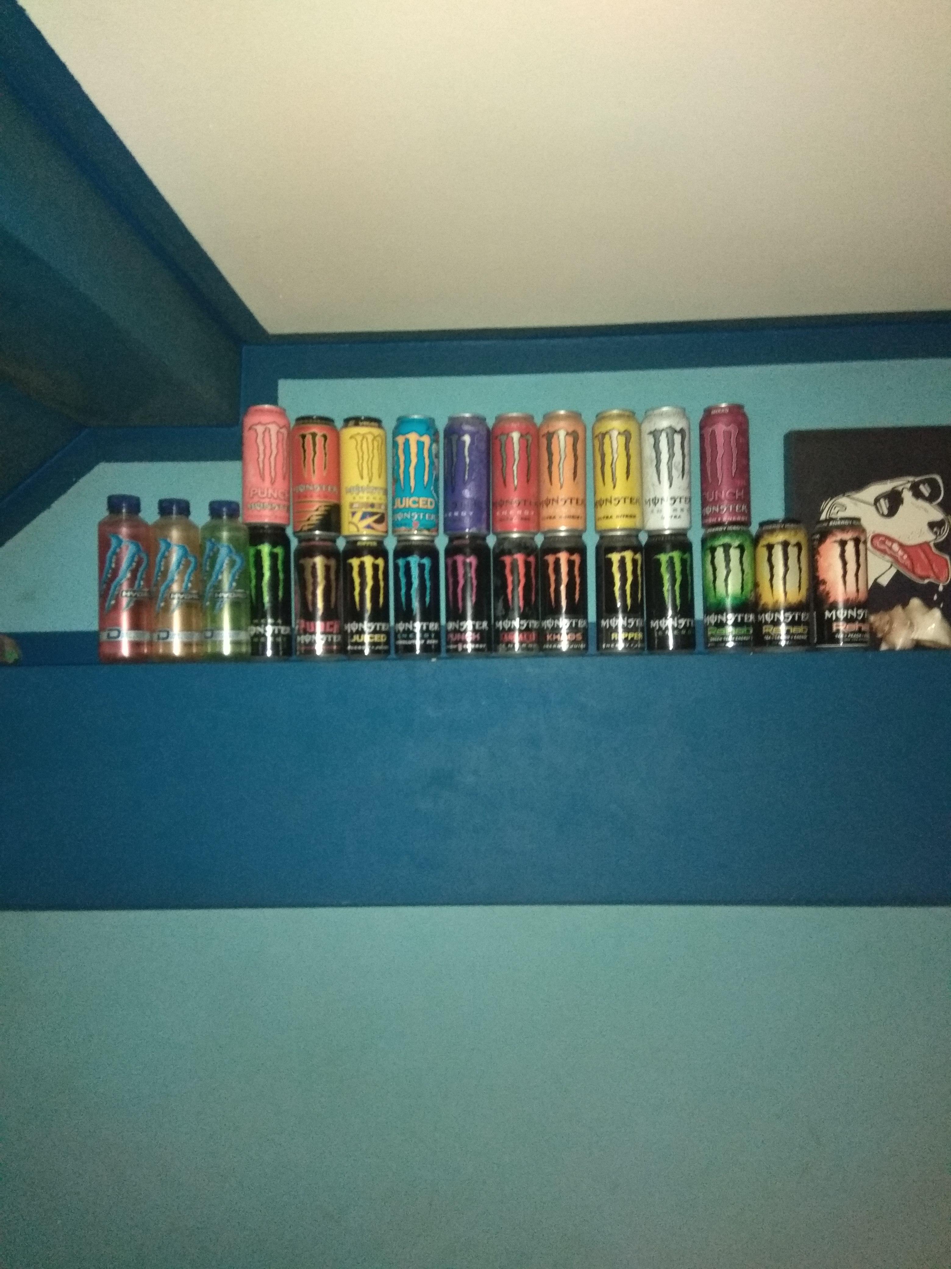 My collection of monster energy drinks | Scrolller