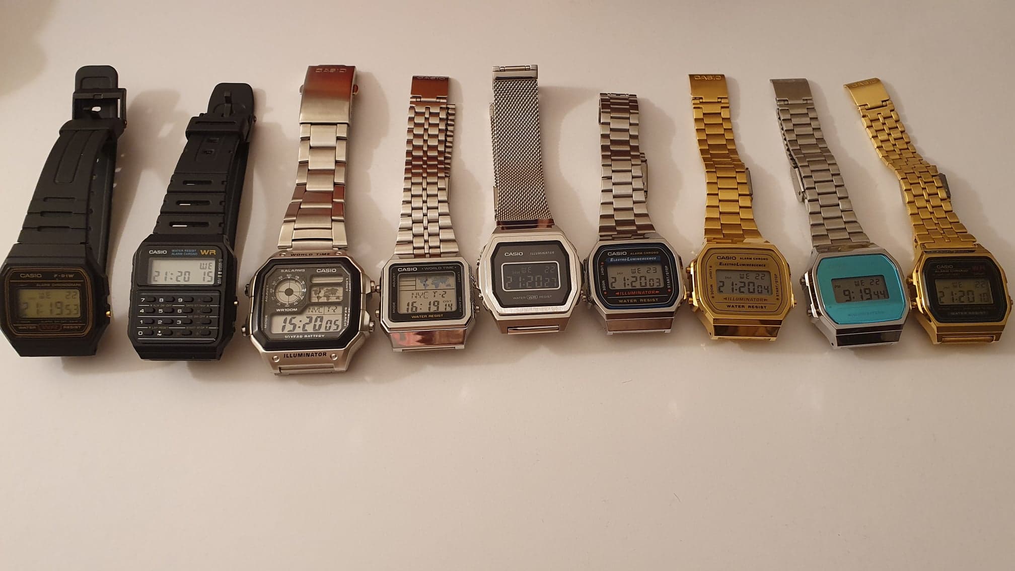 My current casio collection (excuse the potato quality photo) | Scrolller