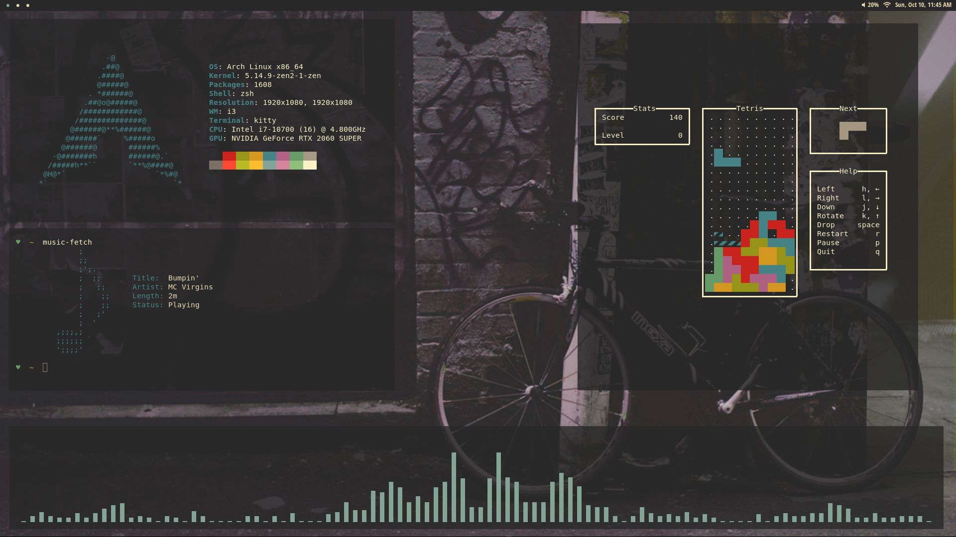 My Current Desktop (excuse the horrible Tetris skills) | Scrolller