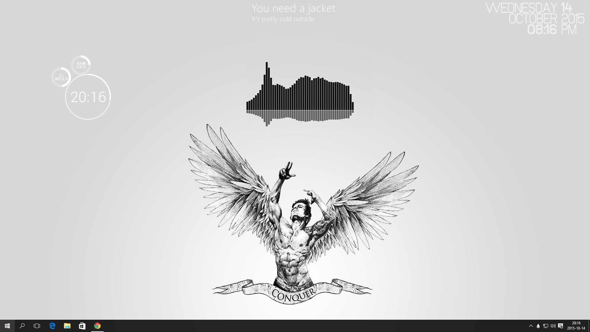 My current Zyzz inspired desktop (Rainmeter) | Scrolller