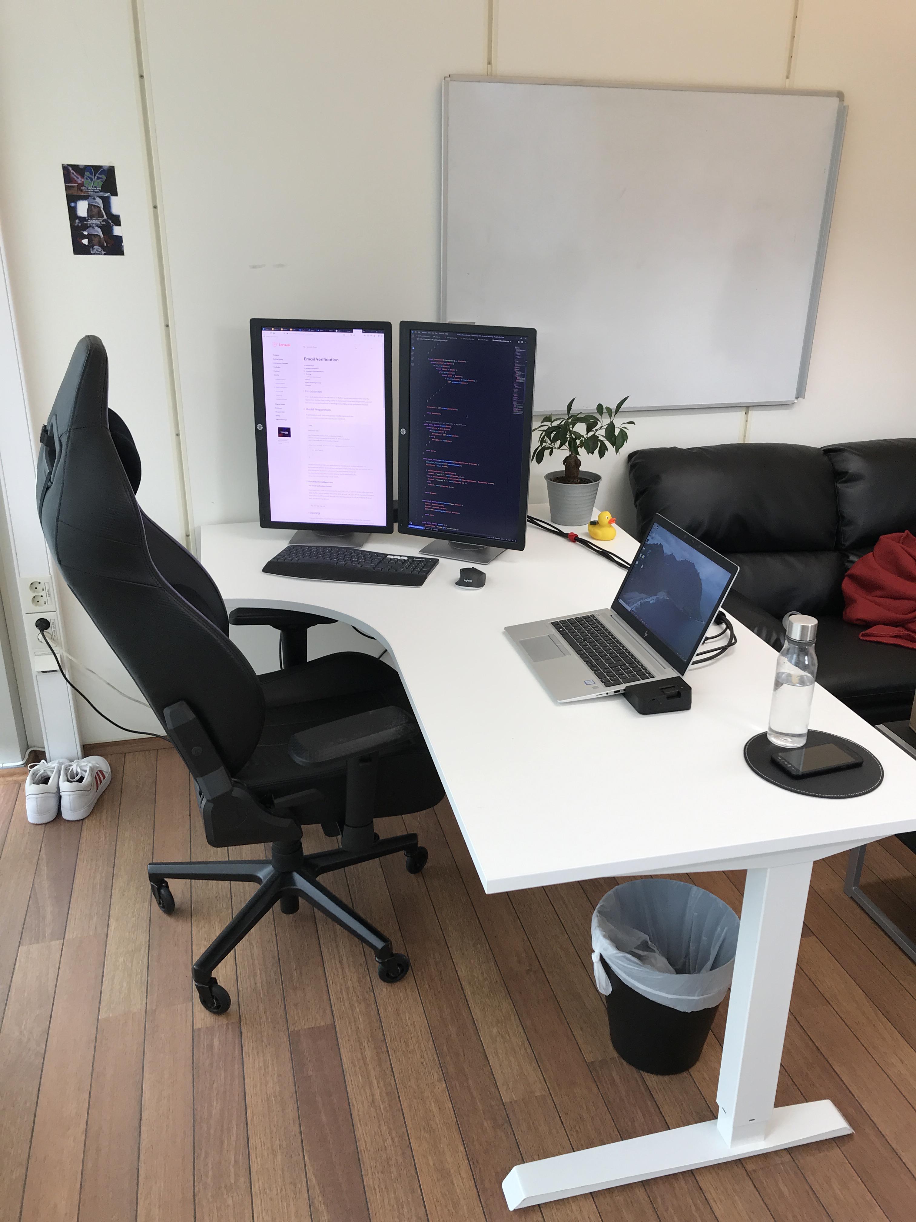 My desk at the office, I work as a web developer | Scrolller