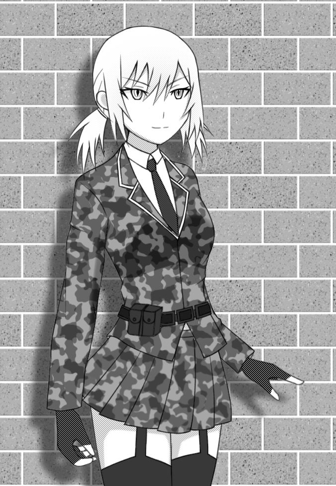 My drawing of military girl in manga style | Scrolller