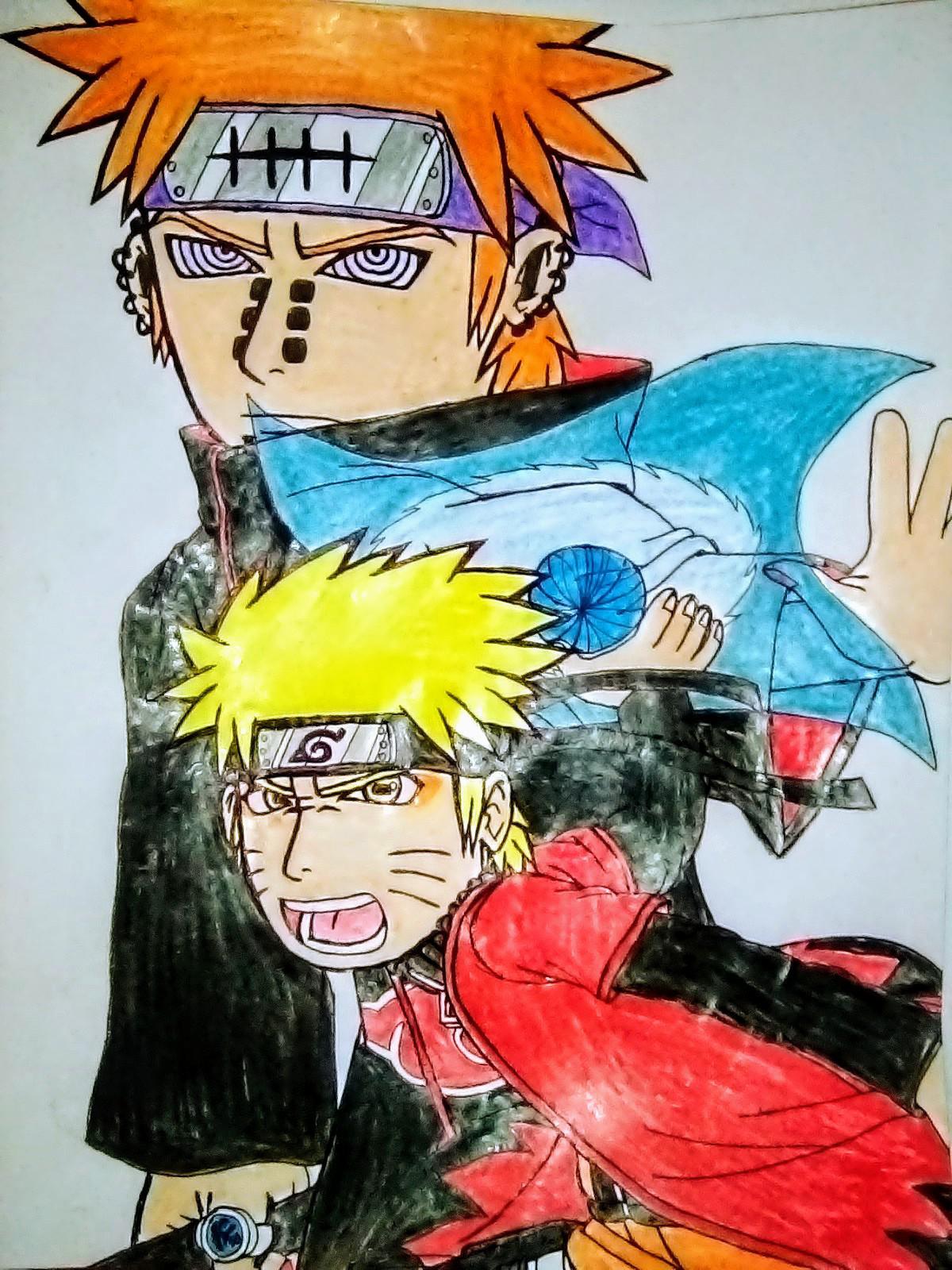 My drawing of Naruto Vs. Pain | Scrolller