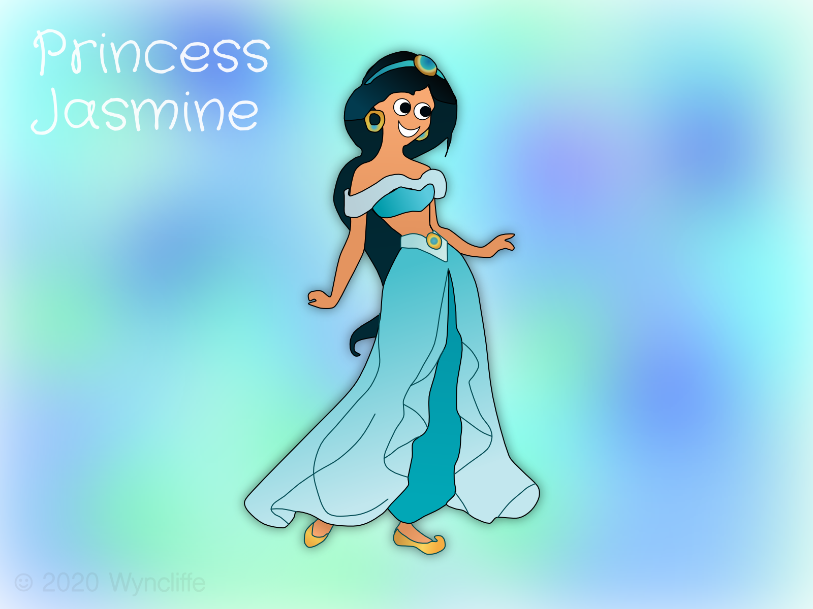 My drawing of Princess Jasmine | Scrolller