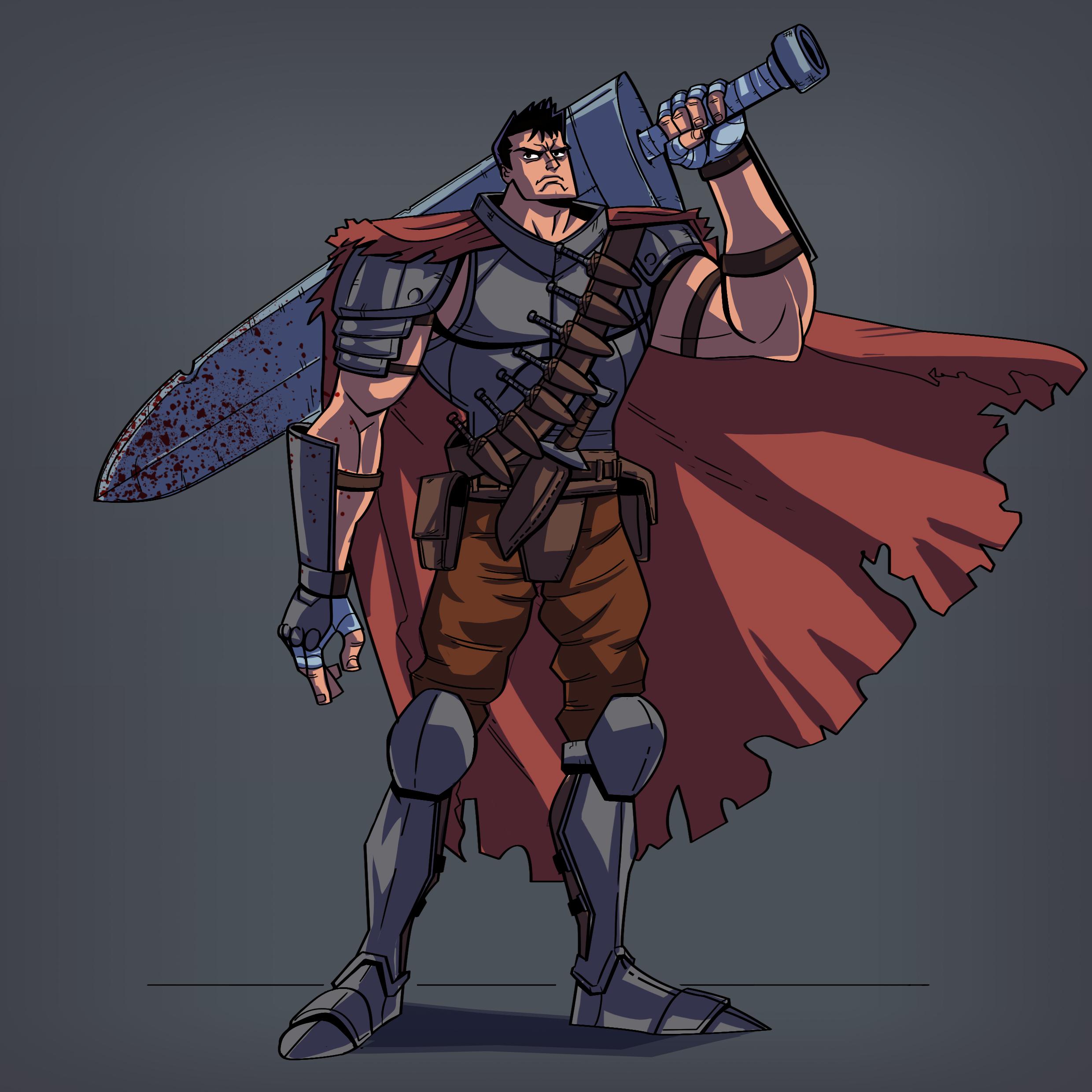 My fan art in cartoon Style of Guts | Scrolller