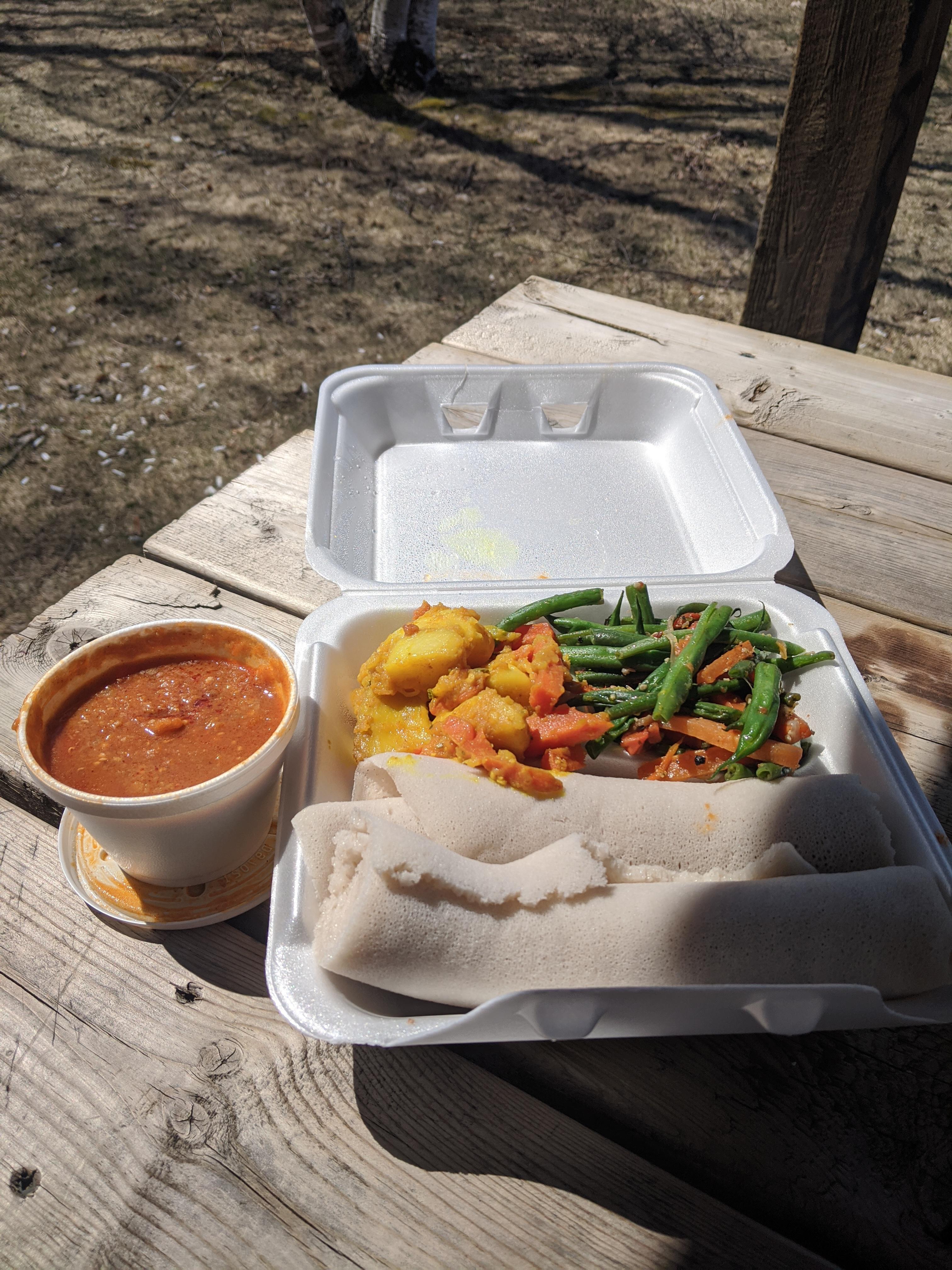 My favourite Ethiopian restaurant reopened for takeout! | Scrolller