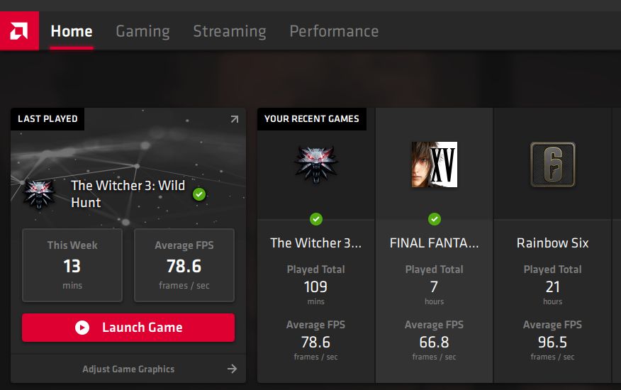 My favourite feature of the new Radeon software is how it tracks and displays your performance ...