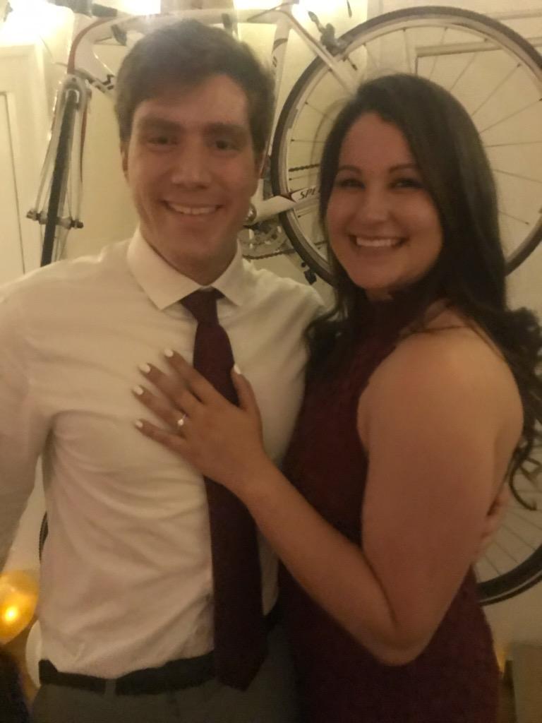 My fiance planned the perfect proposal by taking me out to recreate our first date, then coming ...