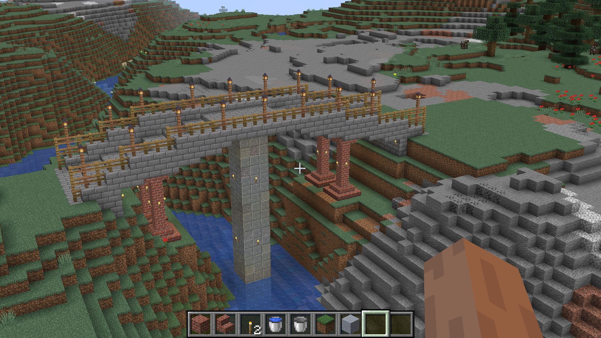 My first attempt at building something besides of dirt houses... Any suggestions on how to ...