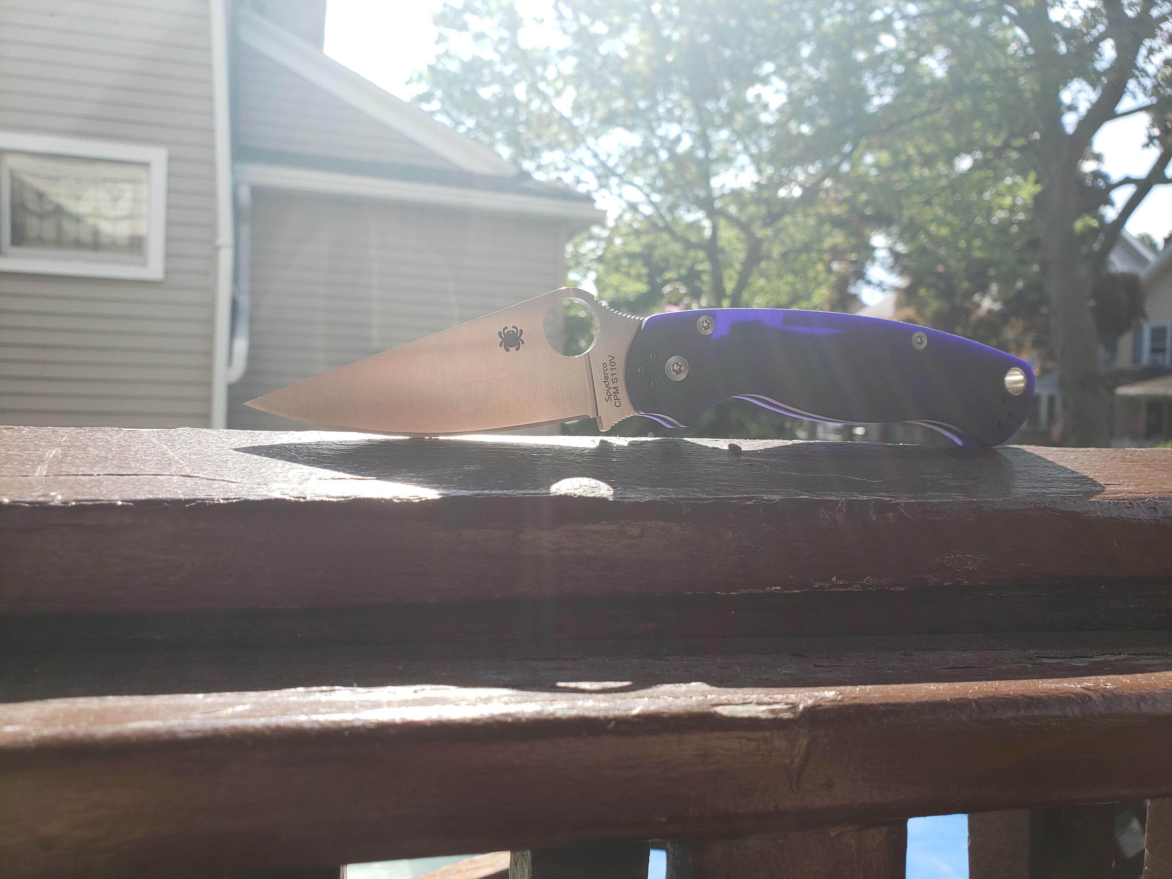 My first big boy Spydie, a Paramilitary 2 in Blurple G10 and S110V | Scrolller
