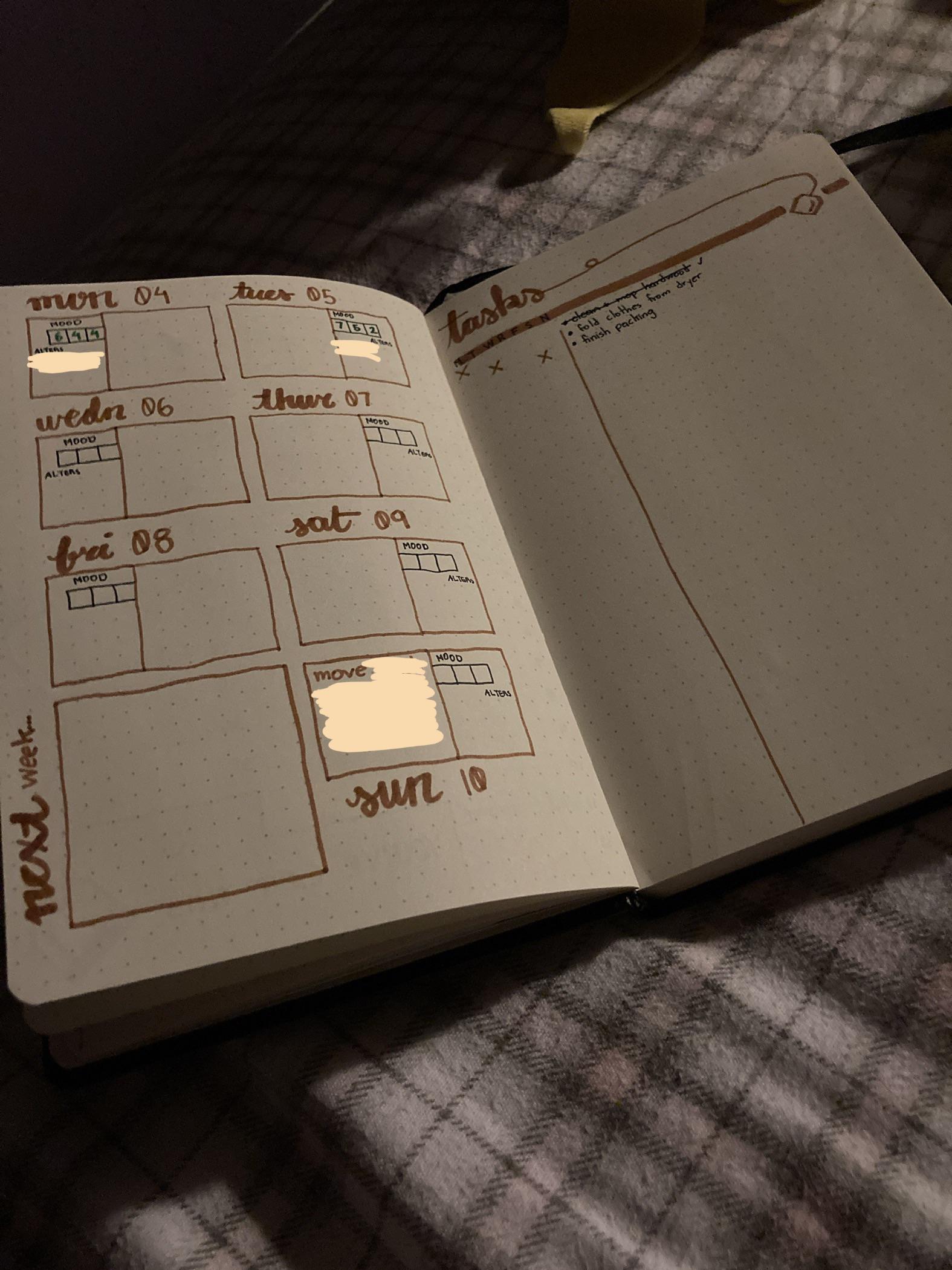 My first bullet journal! Fell in love with rolling weeklies | Scrolller