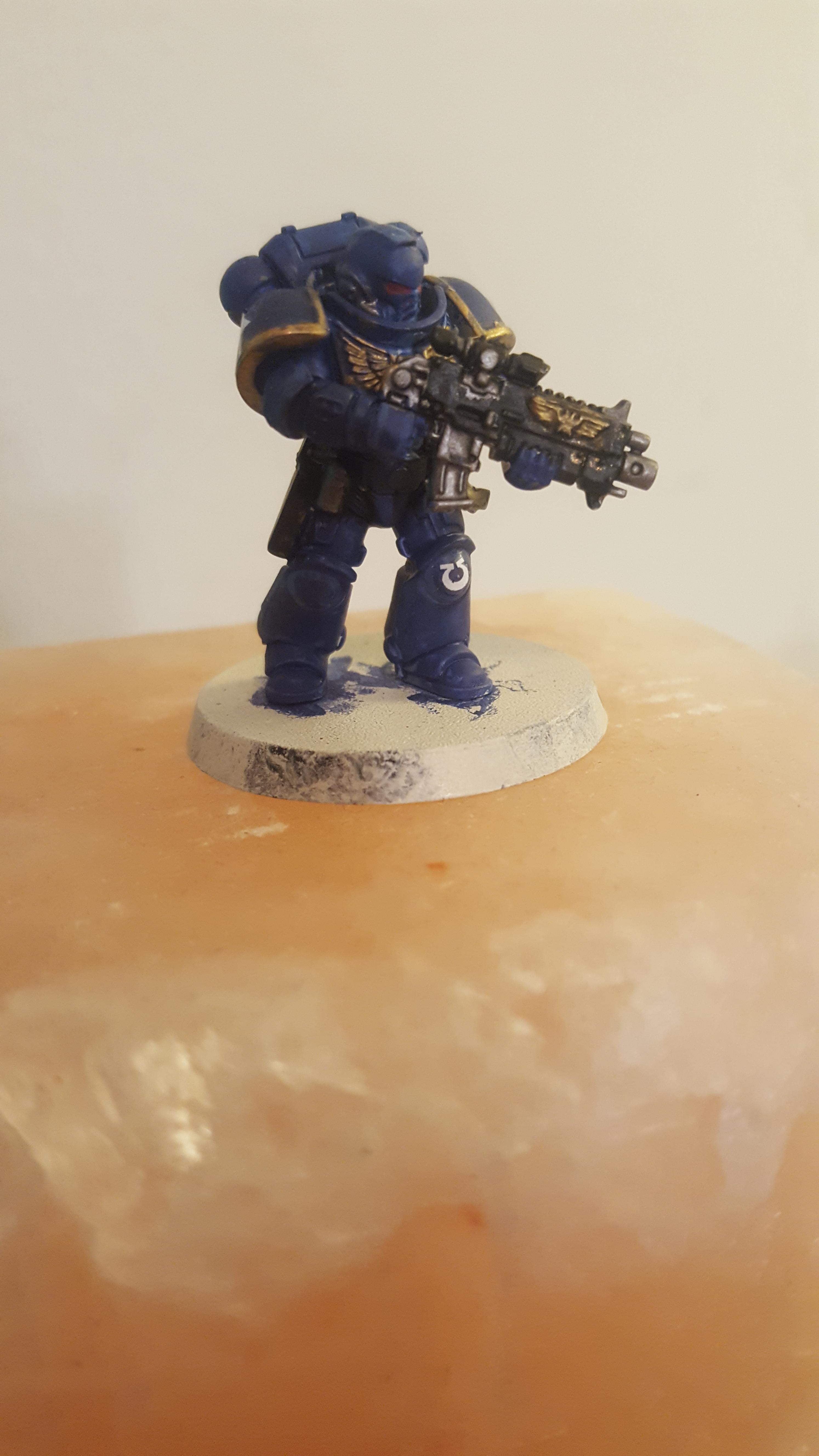 My first completed model: Battle-Brother Princess of the Ultramarines Third Company. | Scrolller