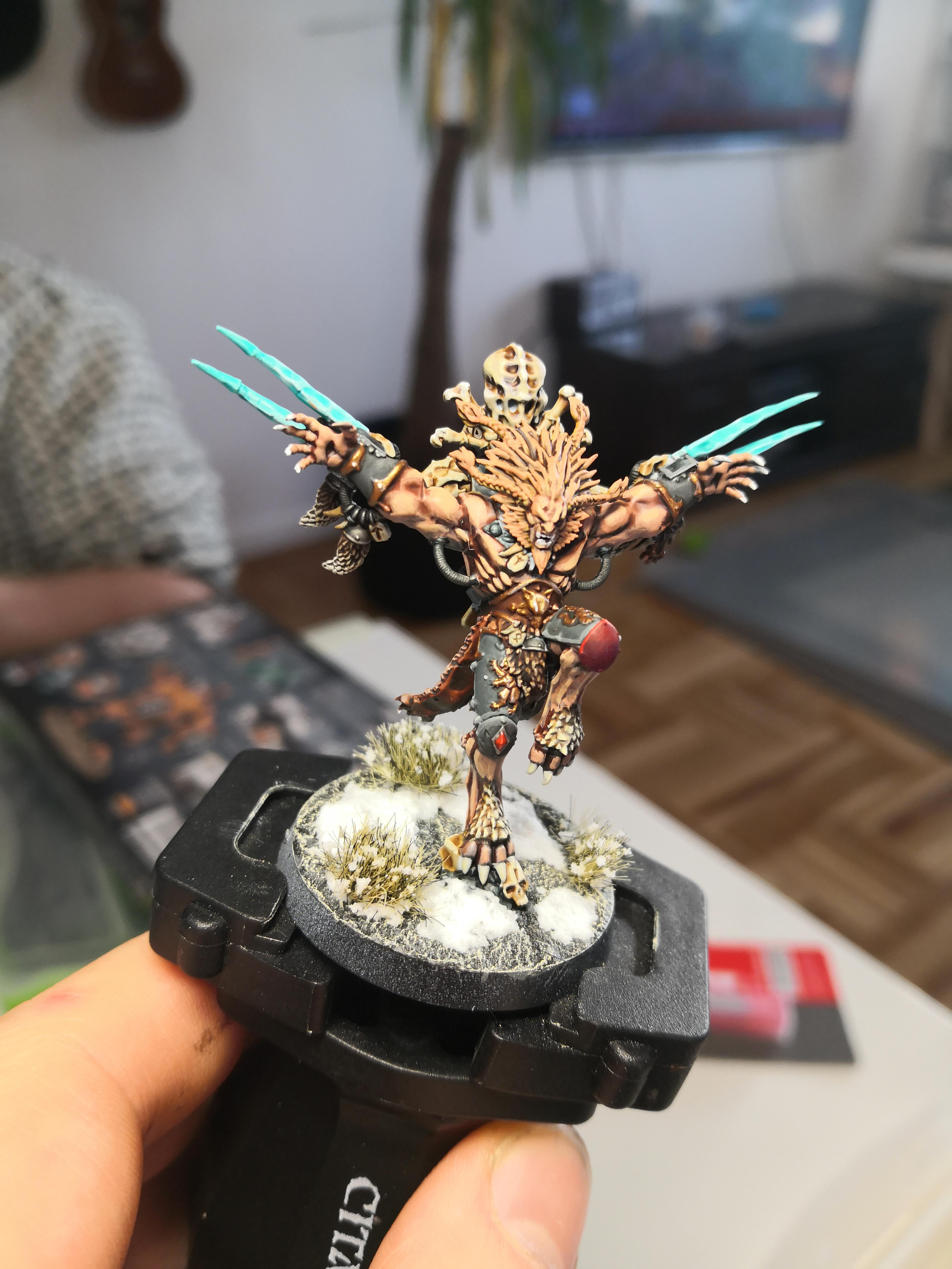 My first completely finished model. Wulfen pack leader. | Scrolller