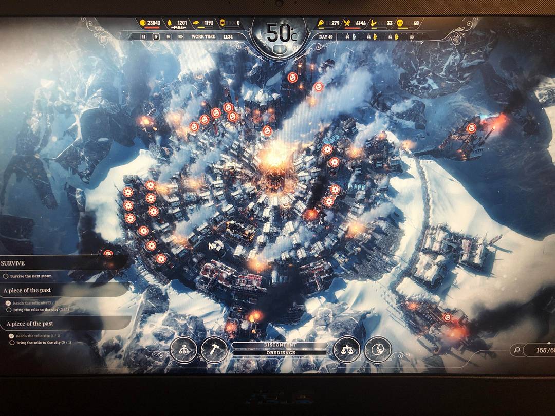 My first endless mode- self sufficient city 🙂 now trying to collect the ...