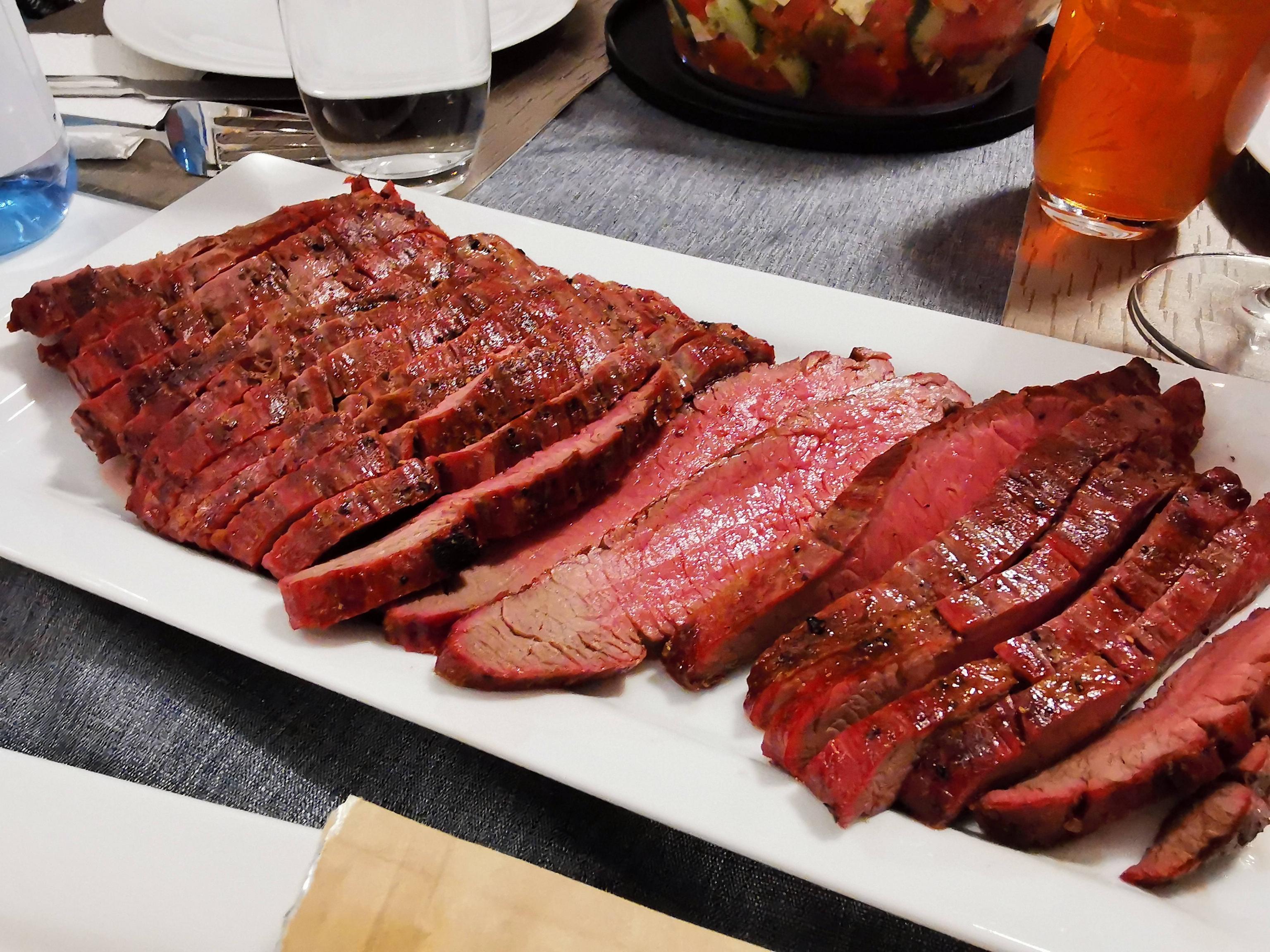 My first flank steak ever, it was great! Most people in Germany don't even know about this cut ...