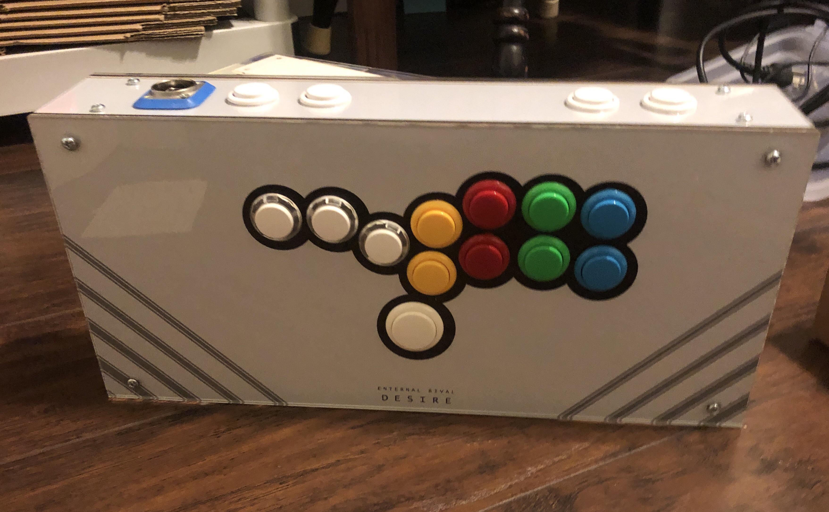 My first hitbox mod using laser cut acrylic and mdf. | Scrolller