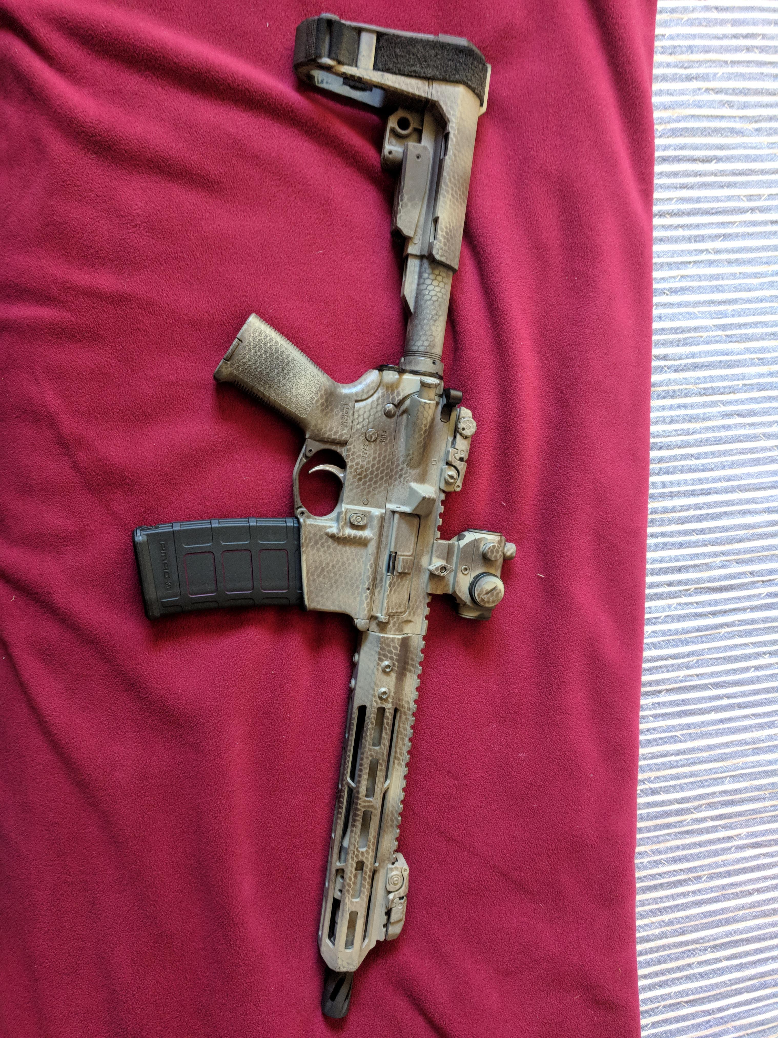 My first pistol build. My first spray paint job. Actually happy with how it turned out! | Scrolller